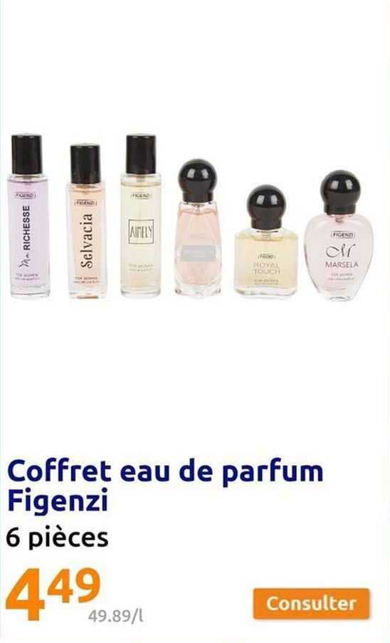 Promo Coffret Eau De Parfum Figenzi chez Action - iCatalogue.fr