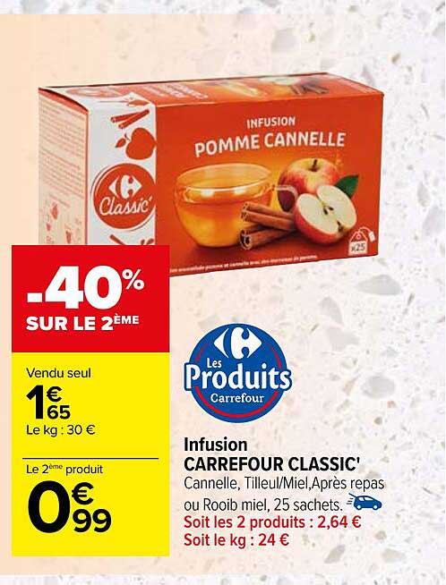Promo Infusion Carrefour Classic' chez Carrefour - iCatalogue.fr
