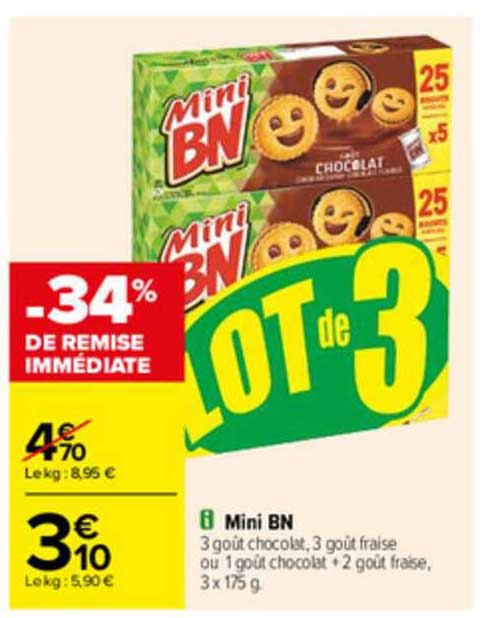 Promo Mini Bn chez Carrefour - iCatalogue.fr