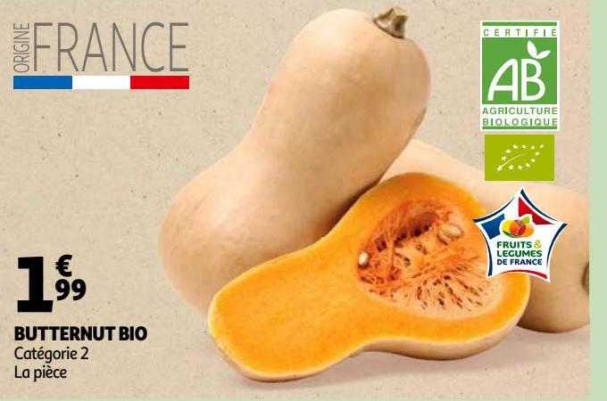Promo Butternut Bio chez Auchan - iCatalogue.fr