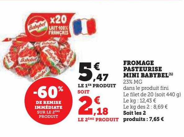 Promo Fromage Pasteurisé Mini Babybel chez U Express - iCatalogue.fr