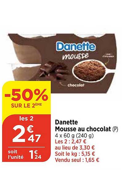 Promo Danette Mousse Au Chocolat chez Bi1 - iCatalogue.fr