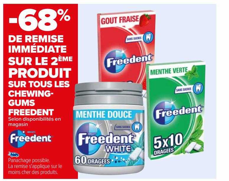 Promo Les Chewing-gums Freedent chez Carrefour - iCatalogue.fr