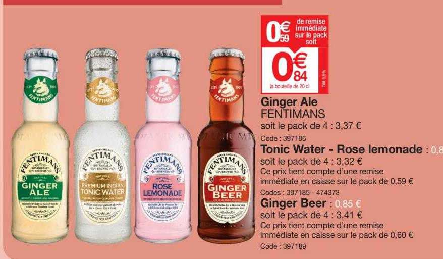 Promo Ginger Ale Fentimans chez Promocash - iCatalogue.fr
