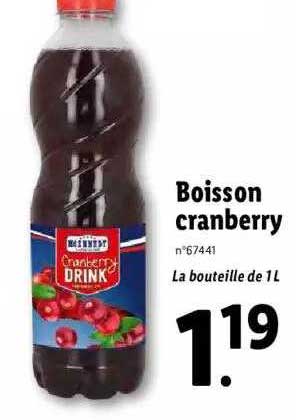 Promo Boisson Cranberry chez Lidl - iCatalogue.fr