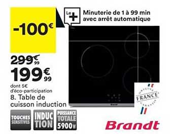 Promo Table De Cuisson Induction Brandt chez BUT - iCatalogue.fr
