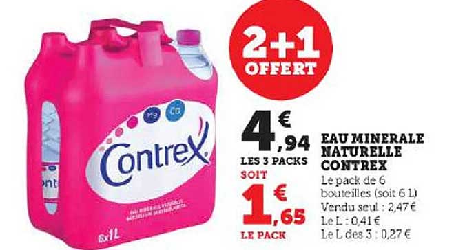 Promo Eau Minérale Naturelle Contrex chez Hyper U - iCatalogue.fr