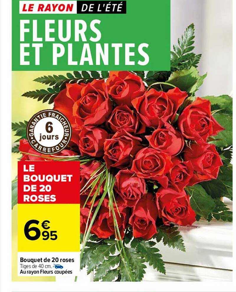 Promo Bouquet De 20 Roses chez Carrefour - iCatalogue.fr