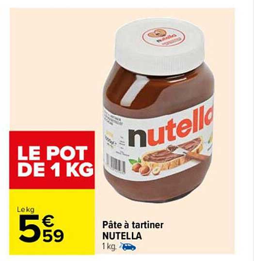 Promo Pâte à Tartiner Nutella chez Carrefour - iCatalogue.fr