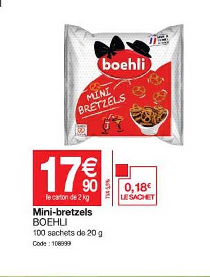 Promo Mini-bretzels Boehli chez Promocash - iCatalogue.fr