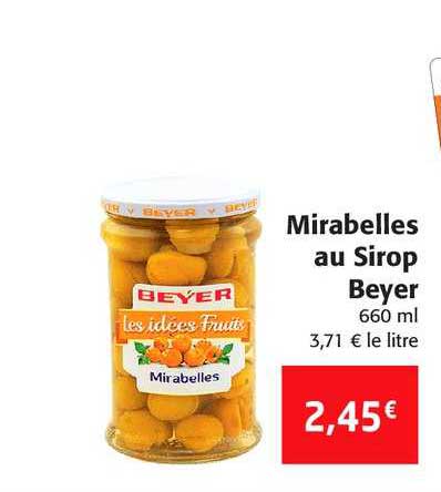 Promo Mirabelles Au Sirop Beyer chez Colruyt - iCatalogue.fr