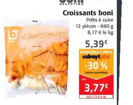 Promo Croissants Boni chez Colruyt - iCatalogue.fr