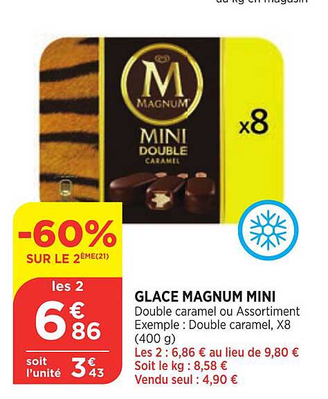 Promo Glace Magnum Mini -60% Sur Le 2ème chez Bi1 - iCatalogue.fr