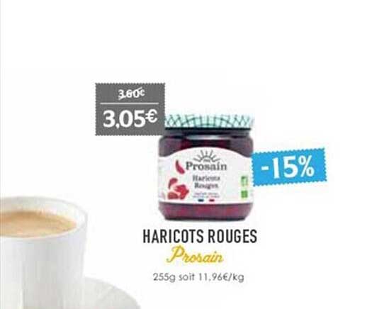 Promo Haricots Rouges Prosain chez Naturalia - iCatalogue.fr