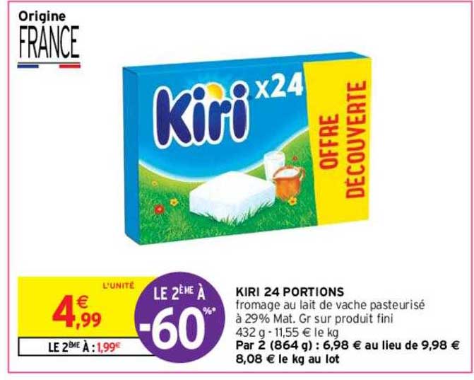Promo Kiri 24 Portions chez Intermarché - iCatalogue.fr