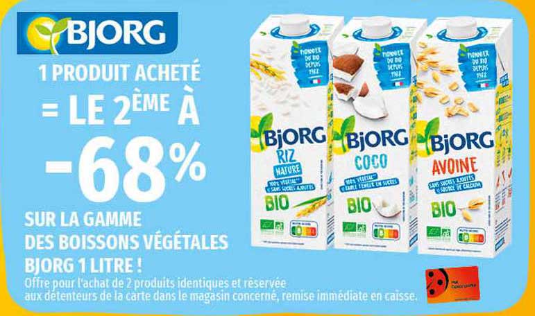 Promo La Gamme Des Boissons Végétales Bjorg 1 Litres ! chez Coccinelle ...