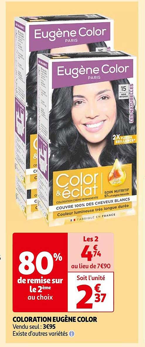 Promo Coloration Eugène Color chez Auchan - iCatalogue.fr
