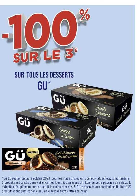 Promo Desserts Gü chez Géant Casino - iCatalogue.fr