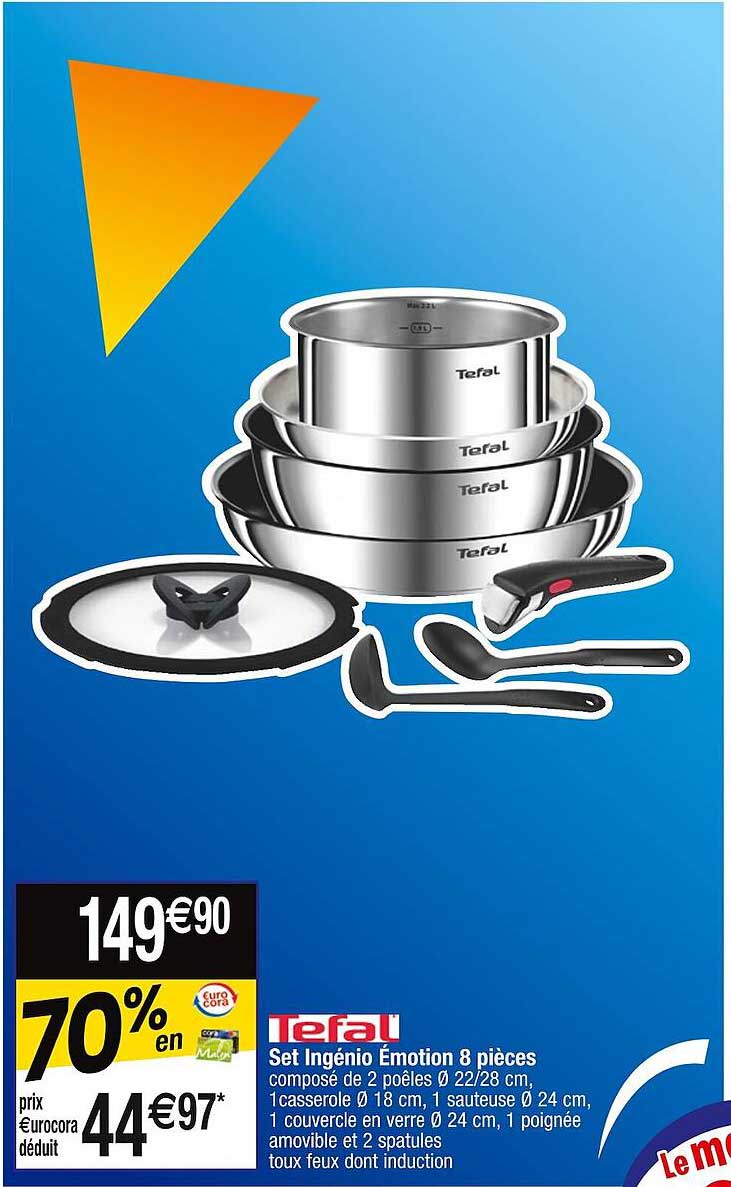 Promo Set Ingénio émotion 8 Places Tefal chez Cora - iCatalogue.fr