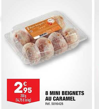 Promo 8 Mini Beignets Au Caramel chez Aldi - iCatalogue.fr
