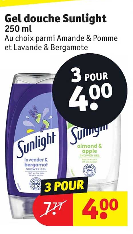 Promo Gel Douche Sunlight chez Kruidvat - iCatalogue.fr