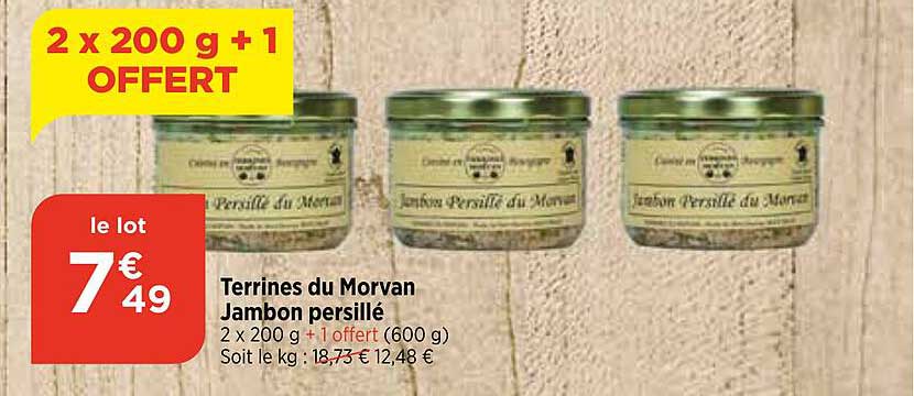 Promo Terrines Du Morvan Jambon Persillé chez Bi1 - iCatalogue.fr