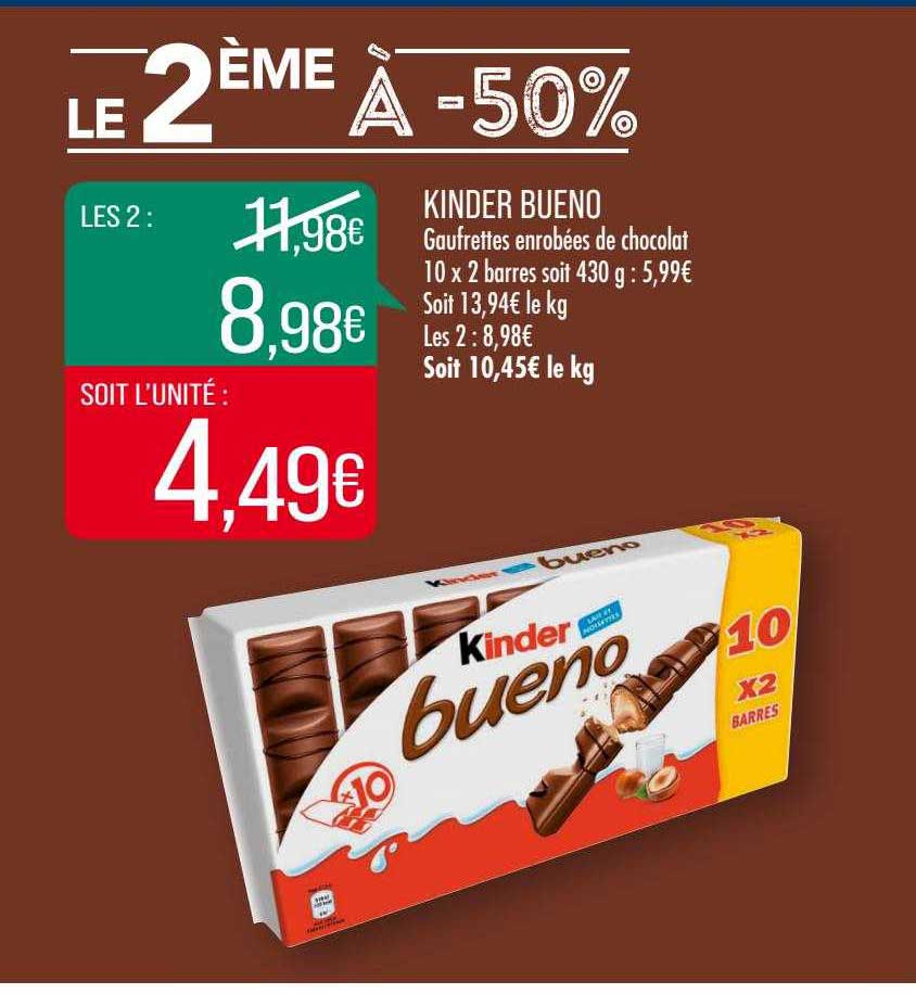 Promo Kinder Bueno chez Match - iCatalogue.fr