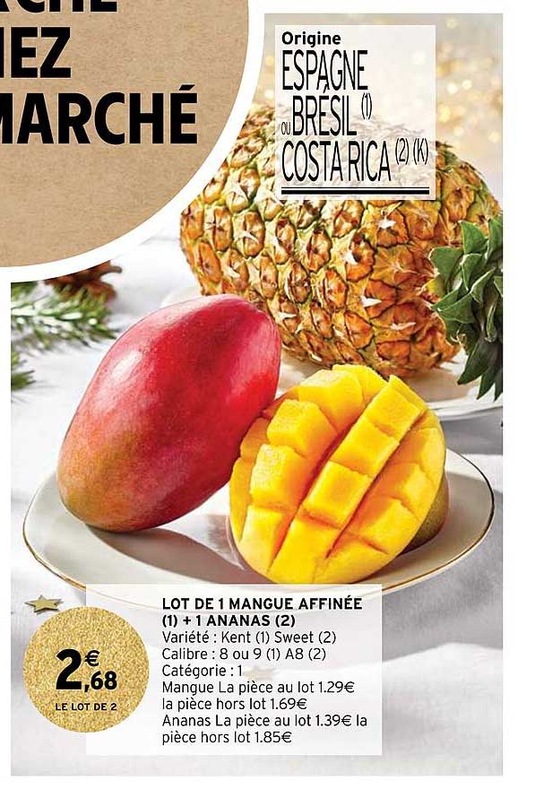 Promo Lot De 1 Mangue Affinée + 1 Ananas chez Intermarché Hyper ...