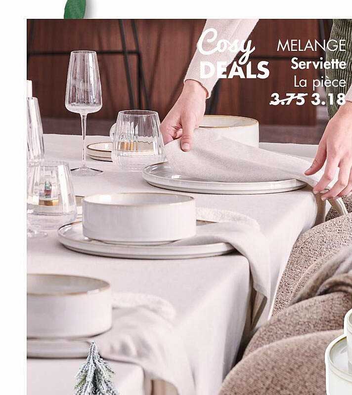 Promo Serviette Mélange chez Casa - iCatalogue.fr