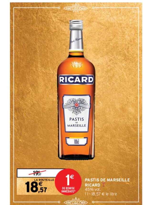 Promo Pastis De Marseille Ricard chez Intermarché Contact - iCatalogue.fr