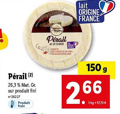 Promo Pérail Saveurs De Nos Régions chez Lidl - iCatalogue.fr