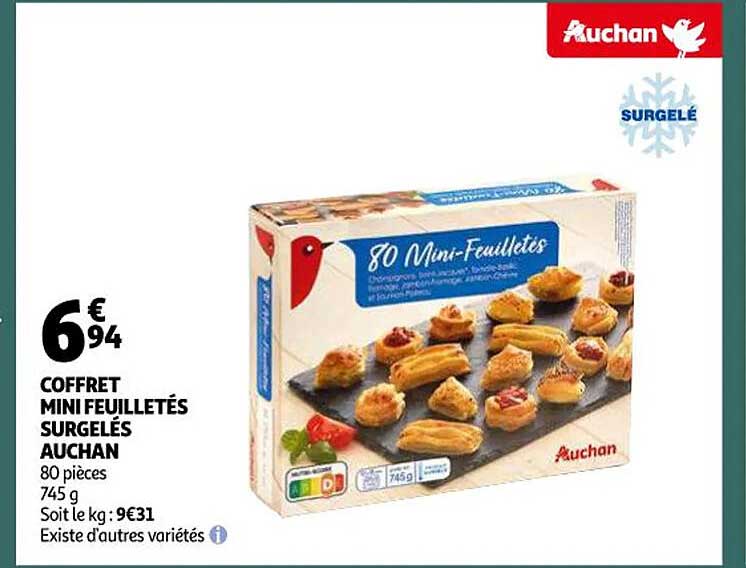 Promo Coffret Mini Feuilletés Surgelés Auchan chez Auchan - iCatalogue.fr