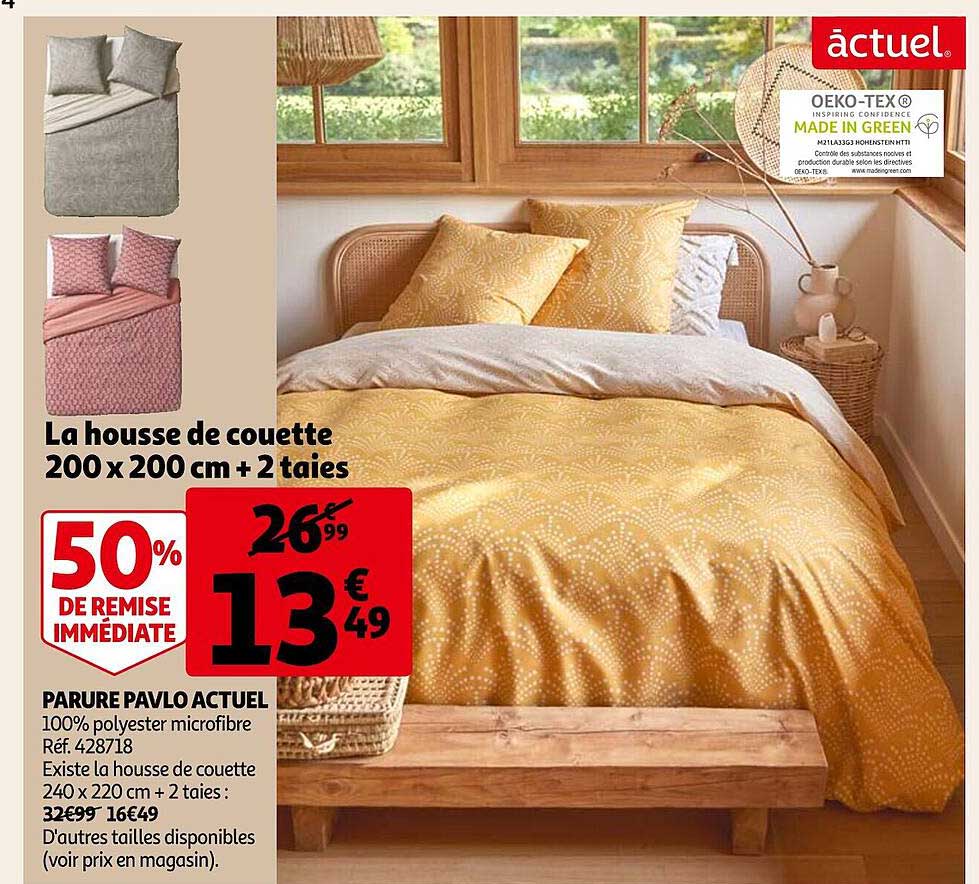 Promo Parure Pavlo Actuel chez Auchan - iCatalogue.fr