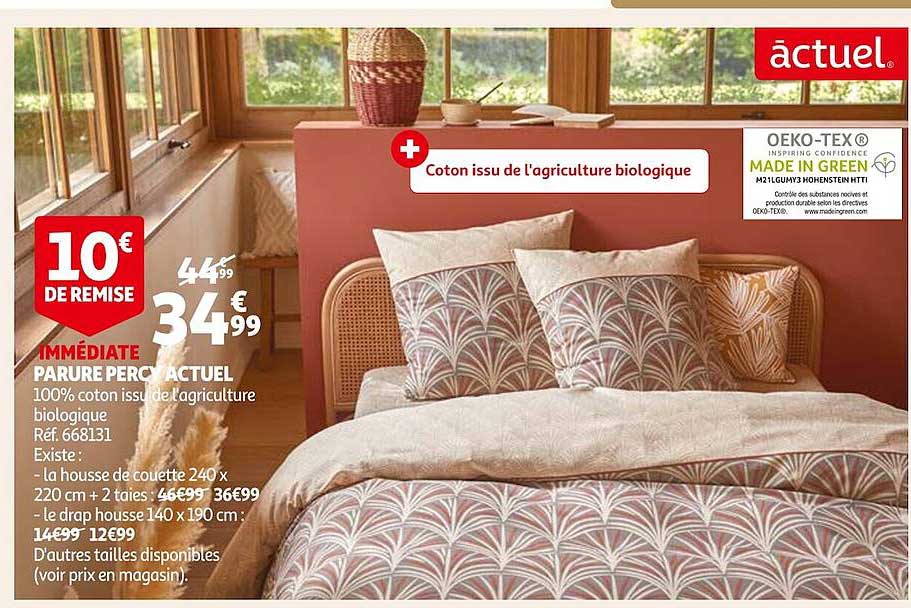 Promo Parure Percy Actuel chez Auchan - iCatalogue.fr