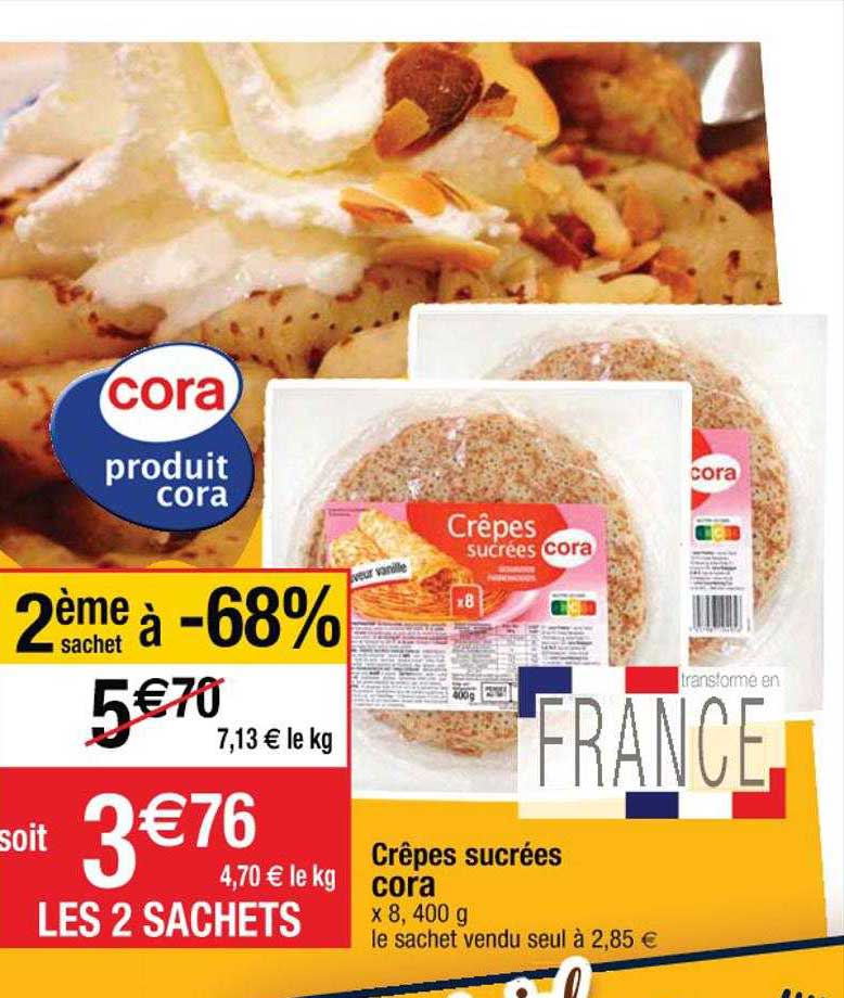 Promo Crêpes Sucrées Cora chez Cora - iCatalogue.fr