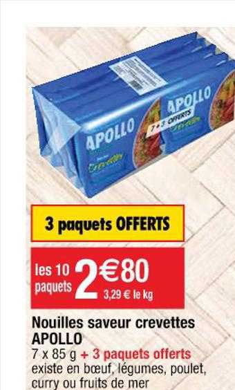 Promo Nouilles Saveur Crevettes Apollo chez Cora - iCatalogue.fr