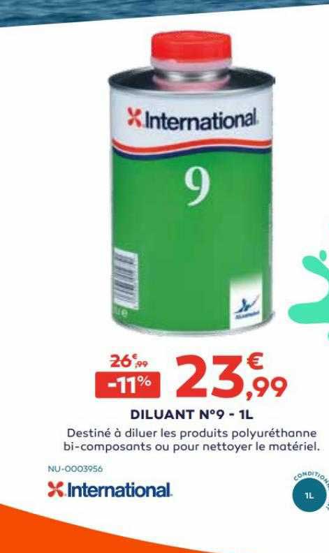 Promo Diluant N°9 - 1 L International chez Cabesto - iCatalogue.fr