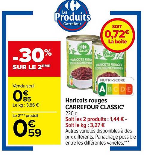 Promo Haricots Rouges Carrefour Classic' chez Carrefour - iCatalogue.fr