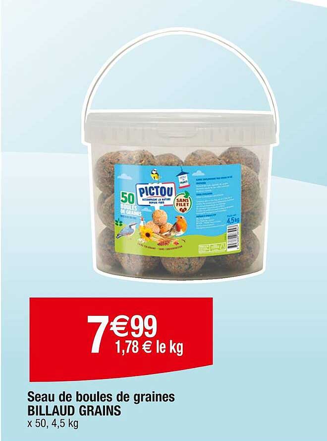 Promo Seau De Boules De Graines Billaud Grains chez Cora - iCatalogue.fr