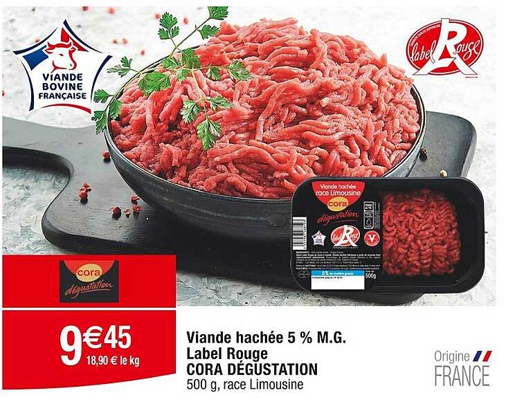 Promo Viande Hachées 5% M.g. Label Rouge Cora Dégustation chez Cora ...