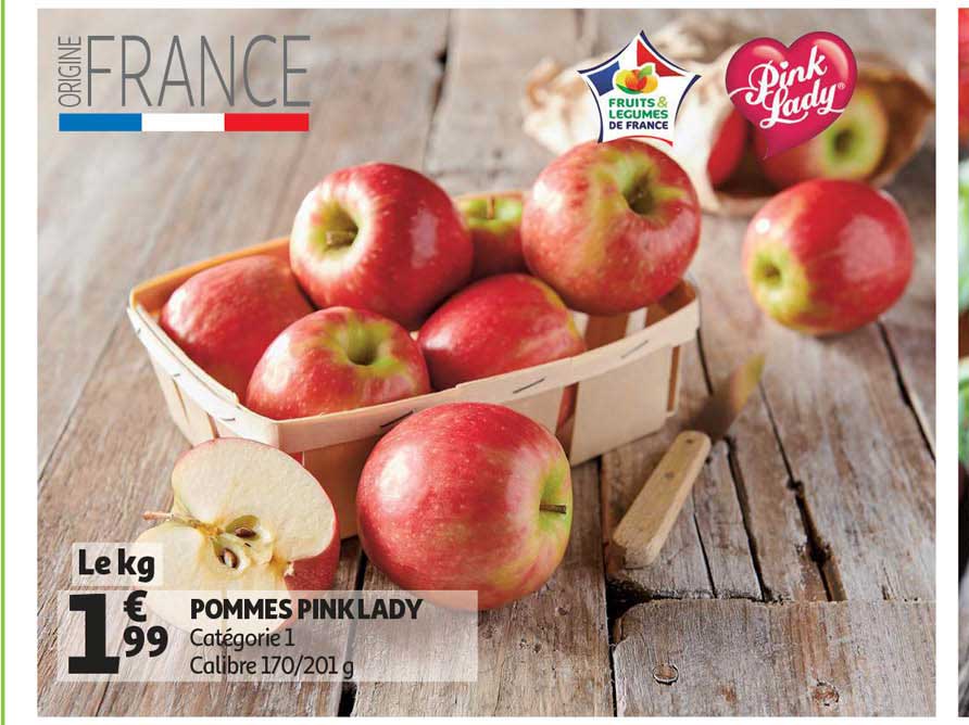 Offre Pommes Pink Lady chez Auchan