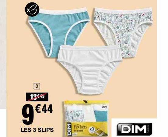 Promo Les 3 Slips Dim chez Cora - iCatalogue.fr