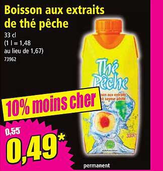 Promo Boisson Aux Extraits De Thé Pêche chez Norma - iCatalogue.fr