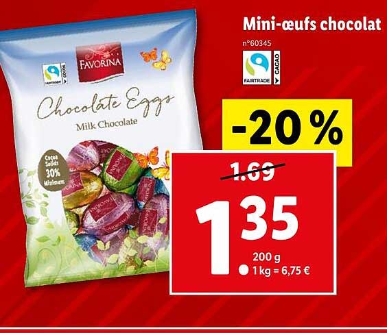 Promo Mini-œufs Chocolat chez Lidl - iCatalogue.fr