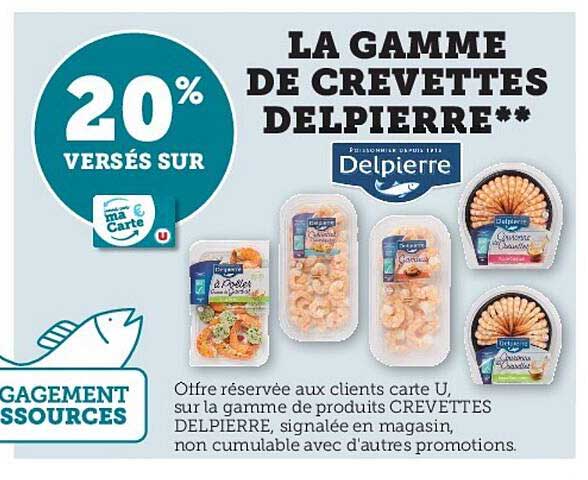 Promo La Gamme De Crevettes Delpierre chez U Express - iCatalogue.fr