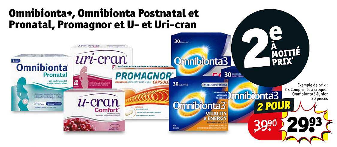 Promo Omnibionta+ Omnibionta Postnatal Et Pronatal Promagnor Et U- Et ...