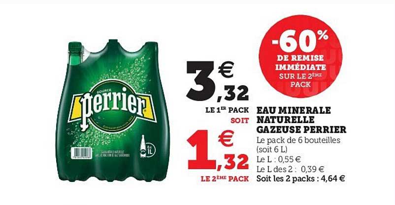 Promo Eau Minérale Naturelle Gazeuse Perrier -60% De Remise Immédiate ...
