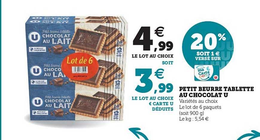 Promo Petit Beurre Tablette Au Chocolat U chez Hyper U - iCatalogue.fr Promo Petit Beurre Tablette Au Chocolat U chez Hyper U - iCatalogue.fr