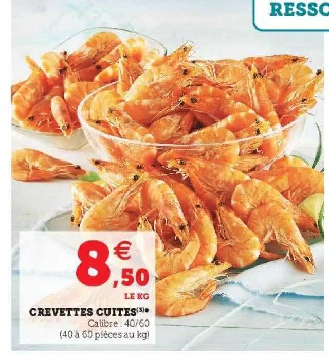 Promo Crevettes Cuites chez Super U - iCatalogue.fr