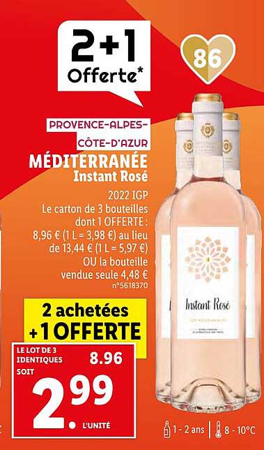 Promo Méditerranée Instant Rosé chez Lidl - iCatalogue.fr